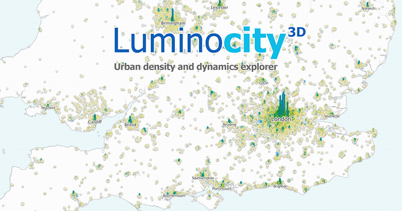 LuminoCity3D - Urban Density and Dynamics Map Explorer for Great Britain